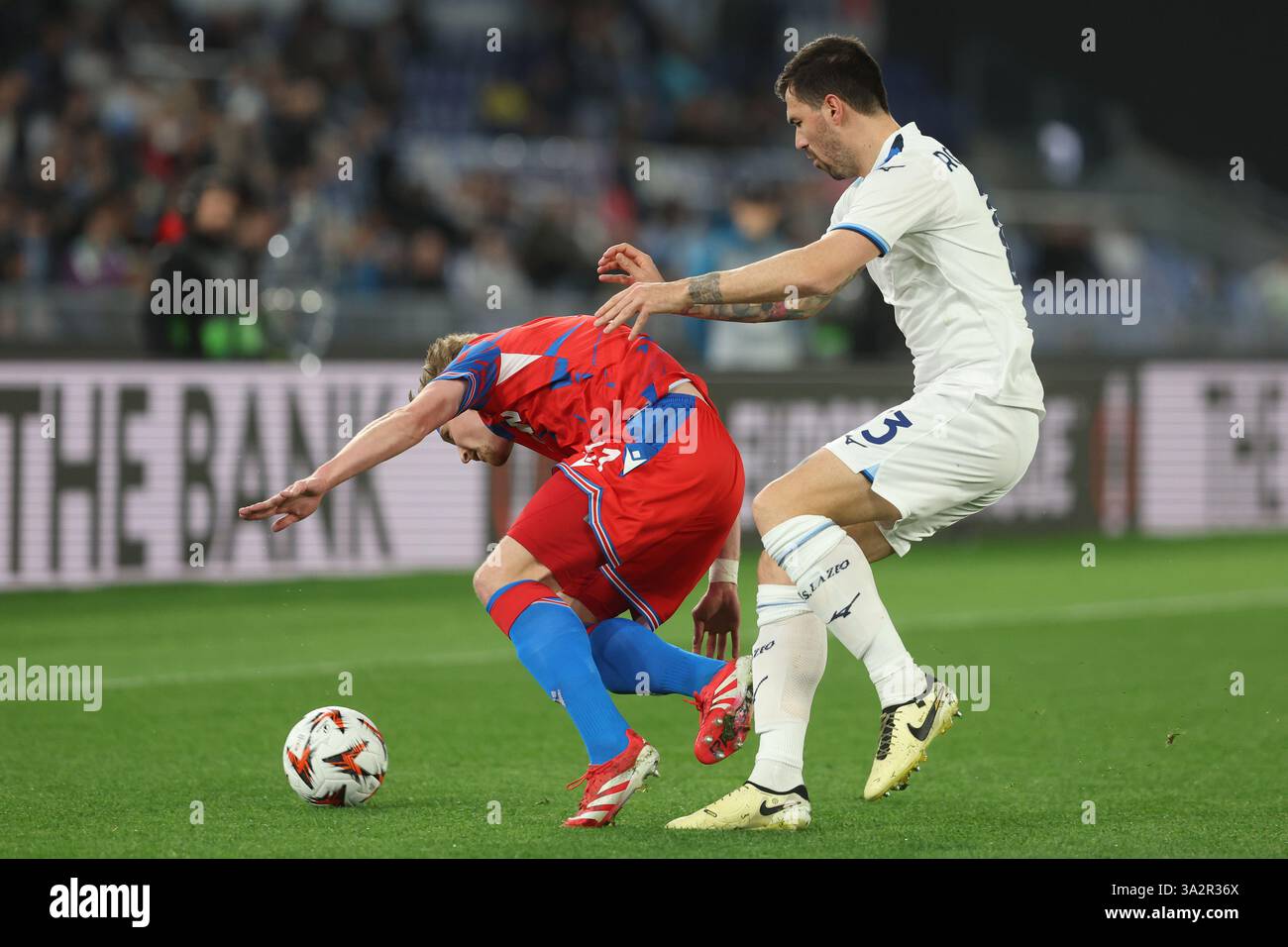 Rome, Italy 13.03.2025: Pavel Sulc of Viktoria, Alessio Romagnoli of ...