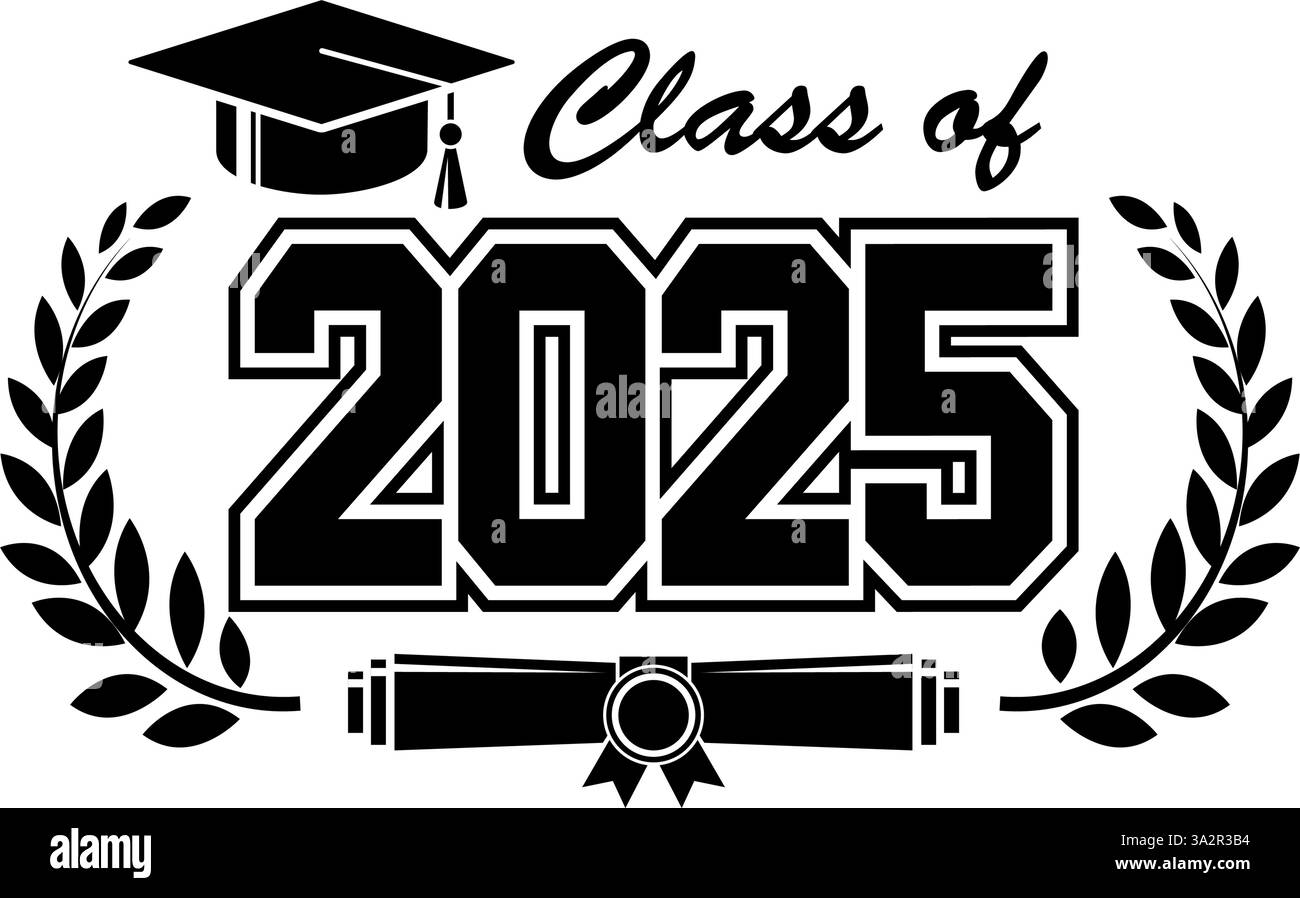 2025 class graduate. The concept of decorate congratulation for school ...