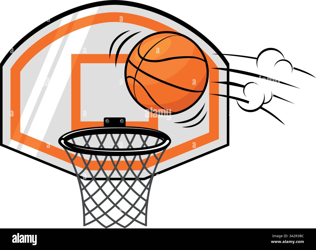 Basketball ball flies into the ring. Accurate throw into the basket of ...