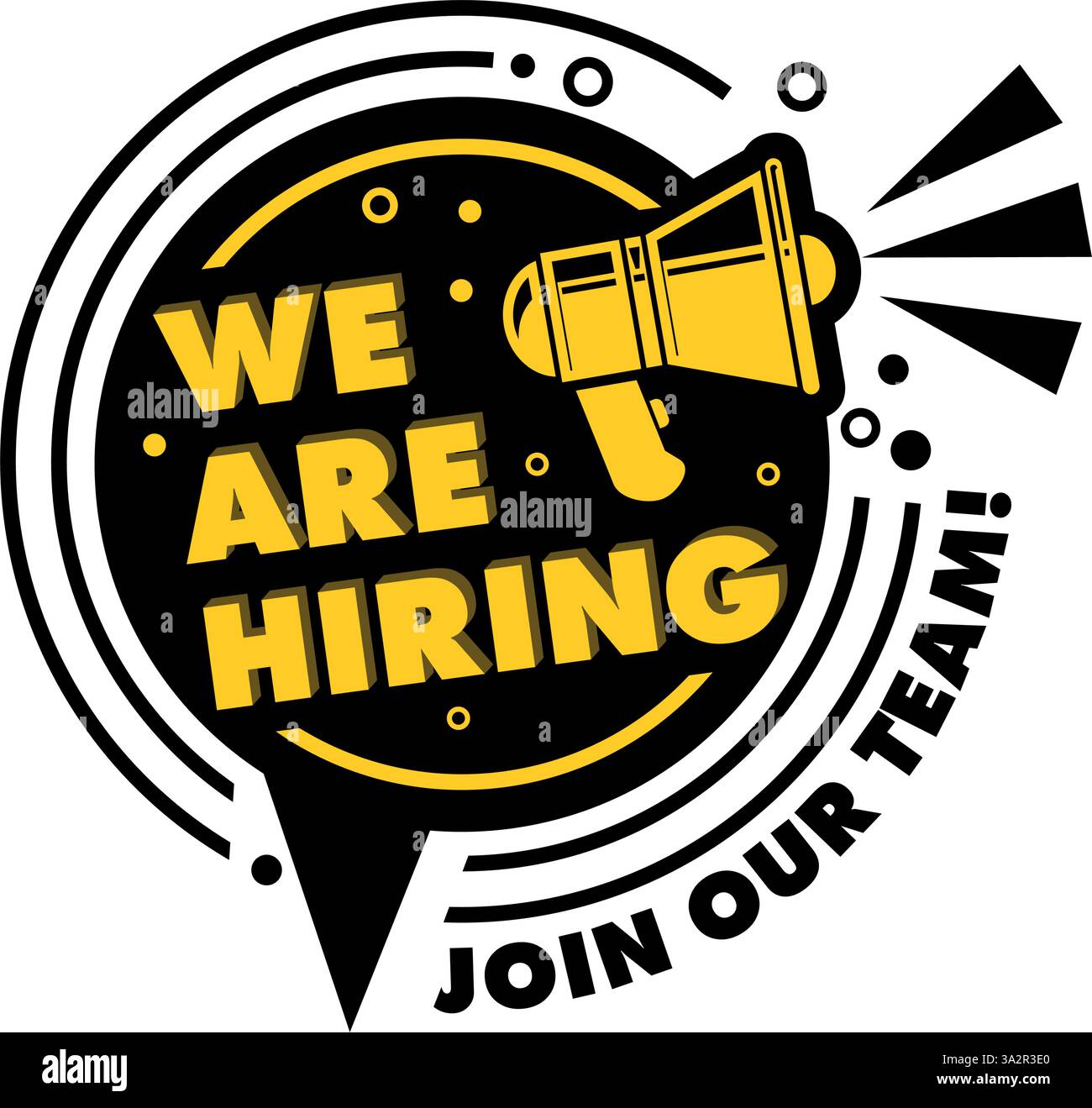 We are hiring. Join our team. Recruitment advertising template. Vector announcement job ...