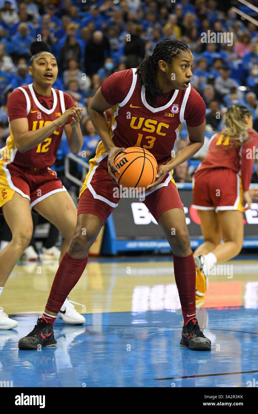 LOS ANGELES, CA - MARCH 01: USC Trojans forward Rayah Marshall (13 ...
