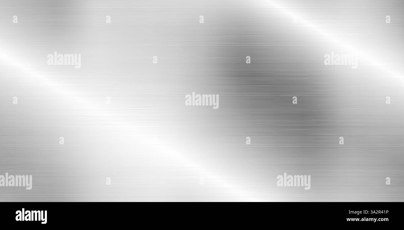 Silver glossy metal plate. Stainless steel background. High detail ...