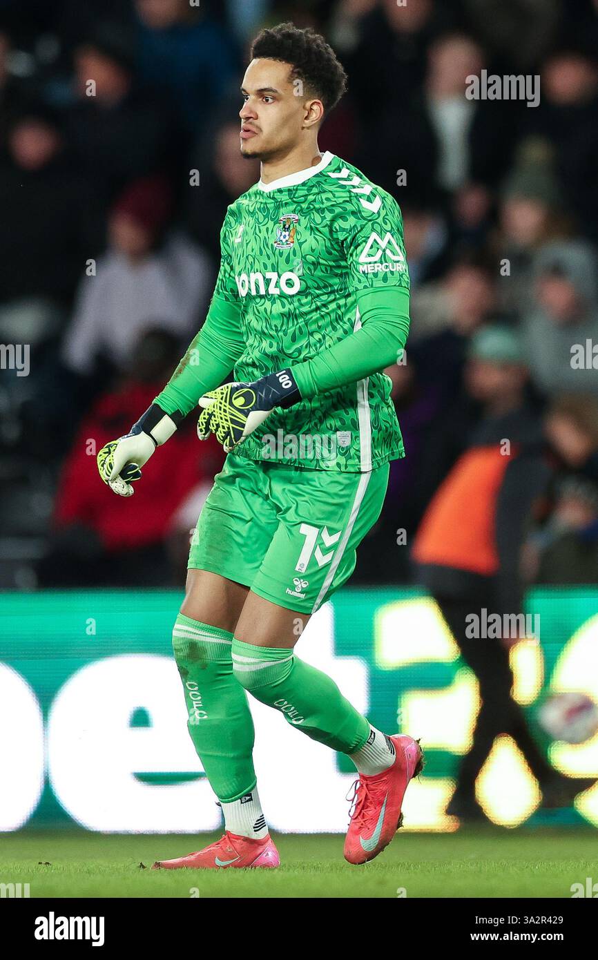Coventry City goalkeeper Oliver Dovin during the Sky Bet Championship ...