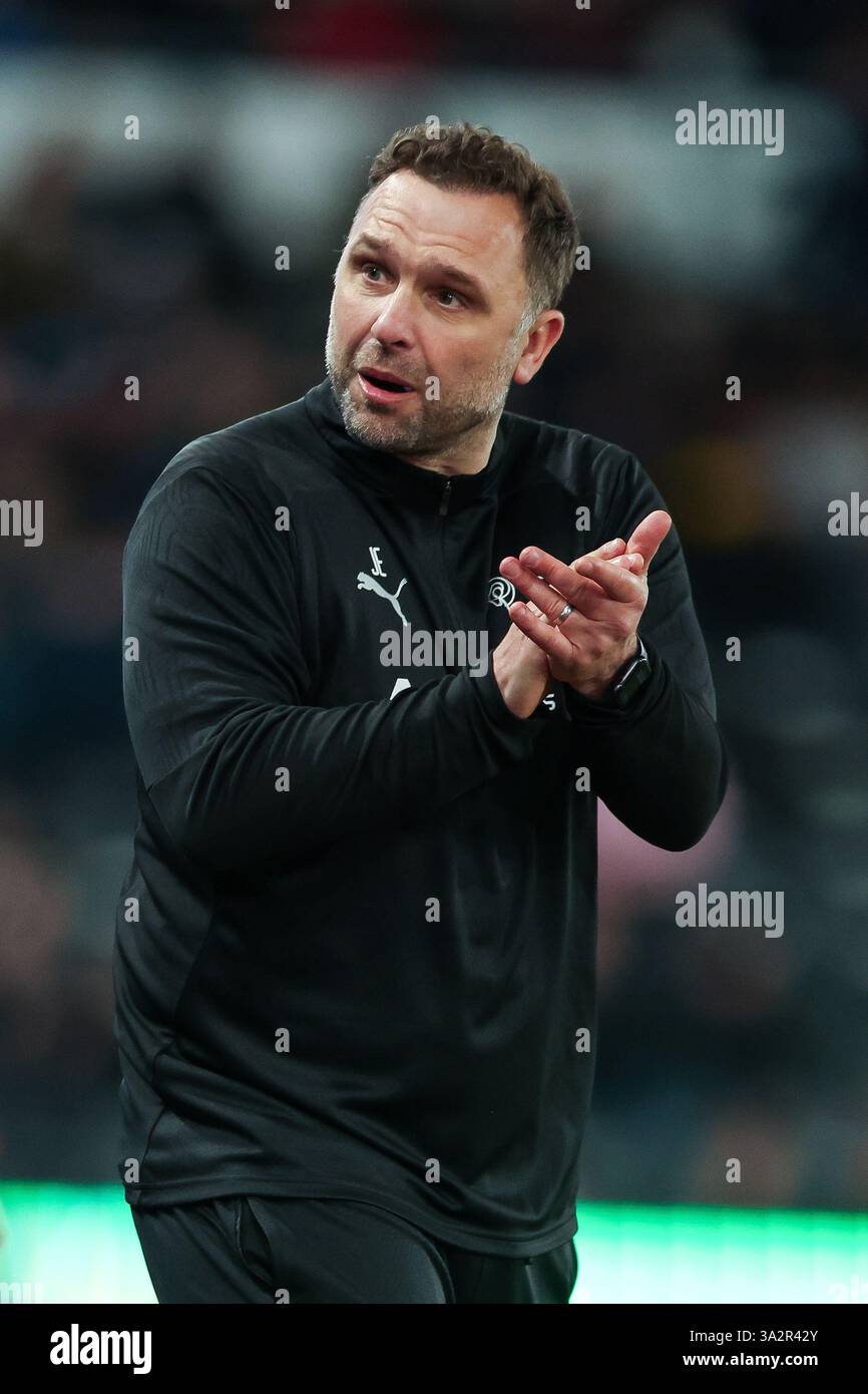 Derby County manager John Eustace after the Sky Bet Championship match ...