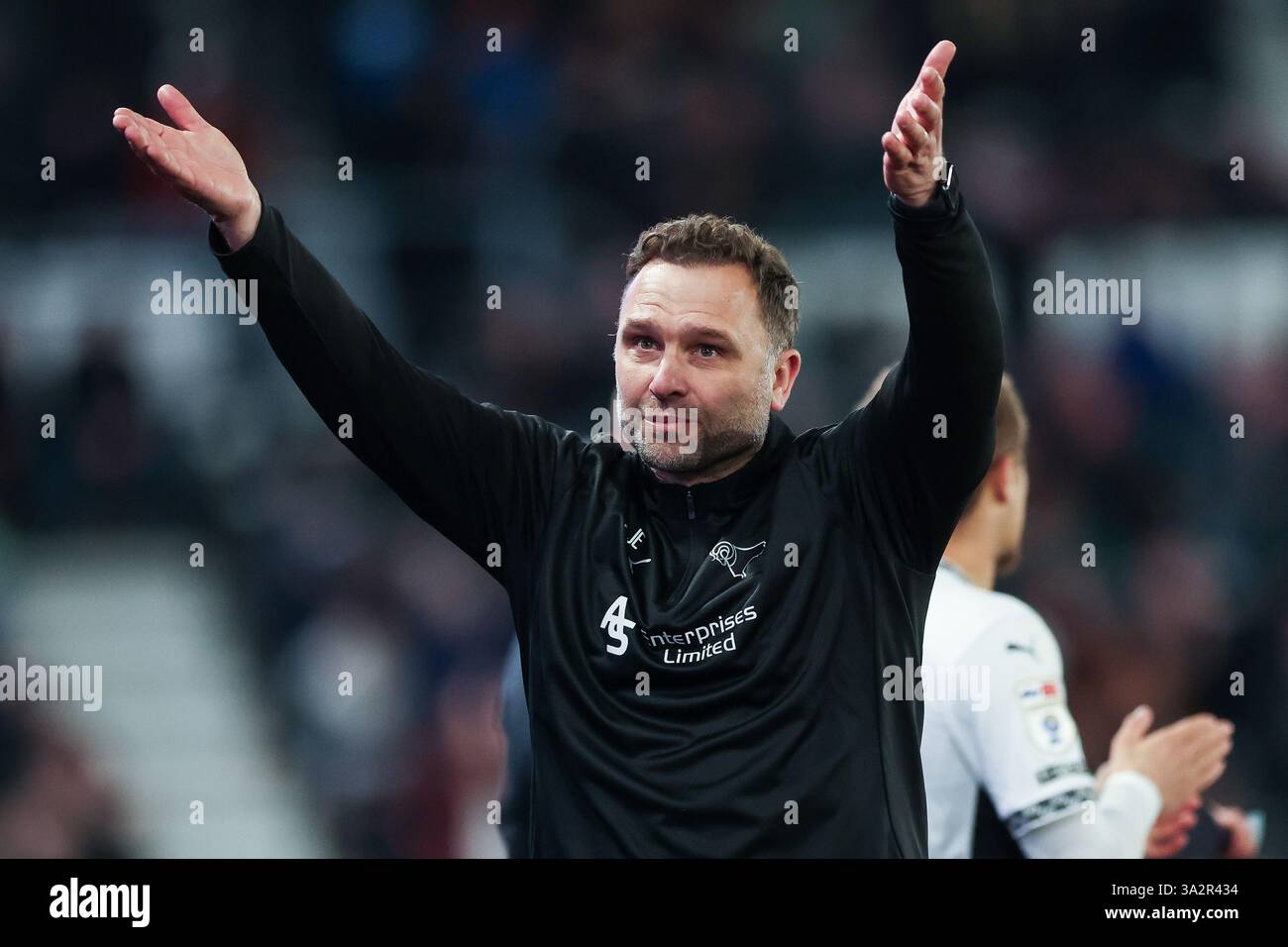 Derby County manager John Eustace after the Sky Bet Championship match ...