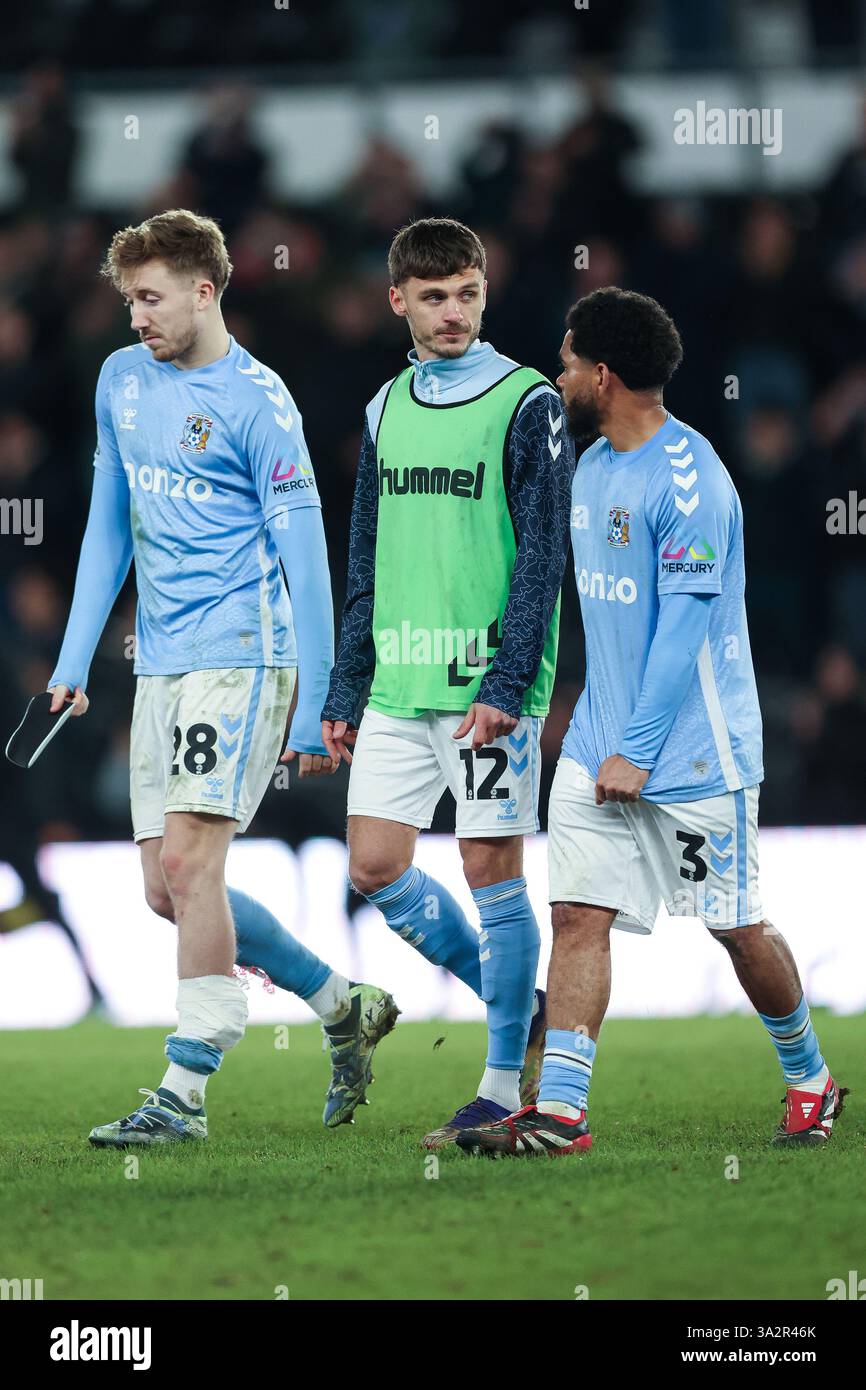 Coventry City's Josh Eccles. Coventry City's Jamie Patterson and Coventry City's Jay Dasilva the ...