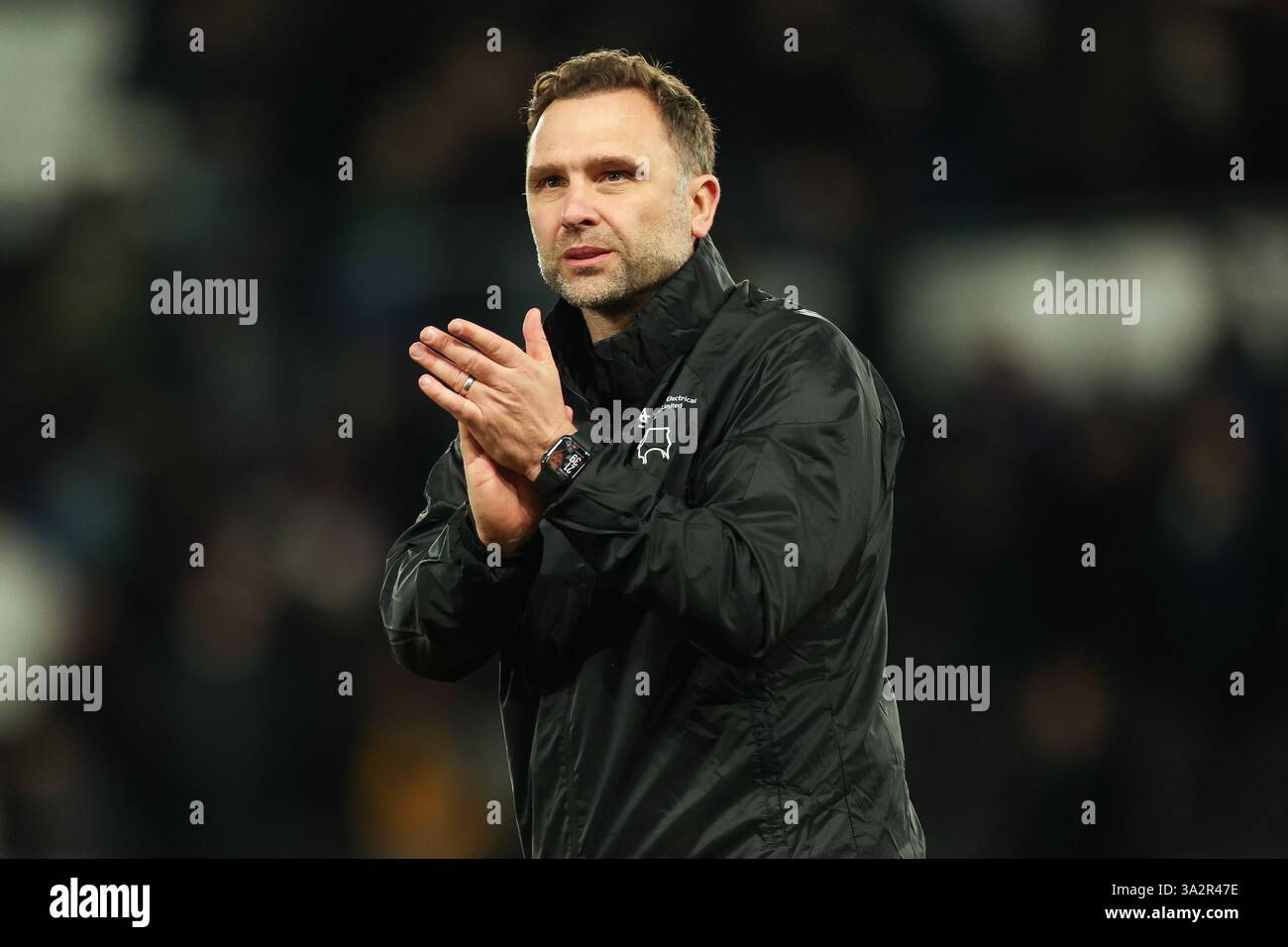 Derby County manager John Eustace after the Sky Bet Championship match ...