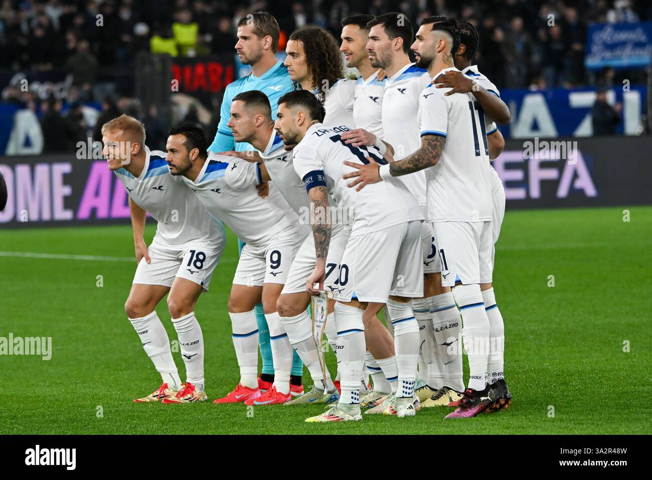 Rome, Italy 13th Mar. 2025: The SS Lazio team is posing for the ...