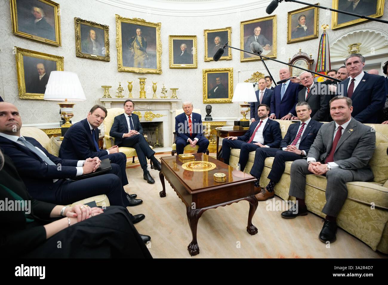 United States President Donald Trump meets with Mark Rutte, Secretary ...