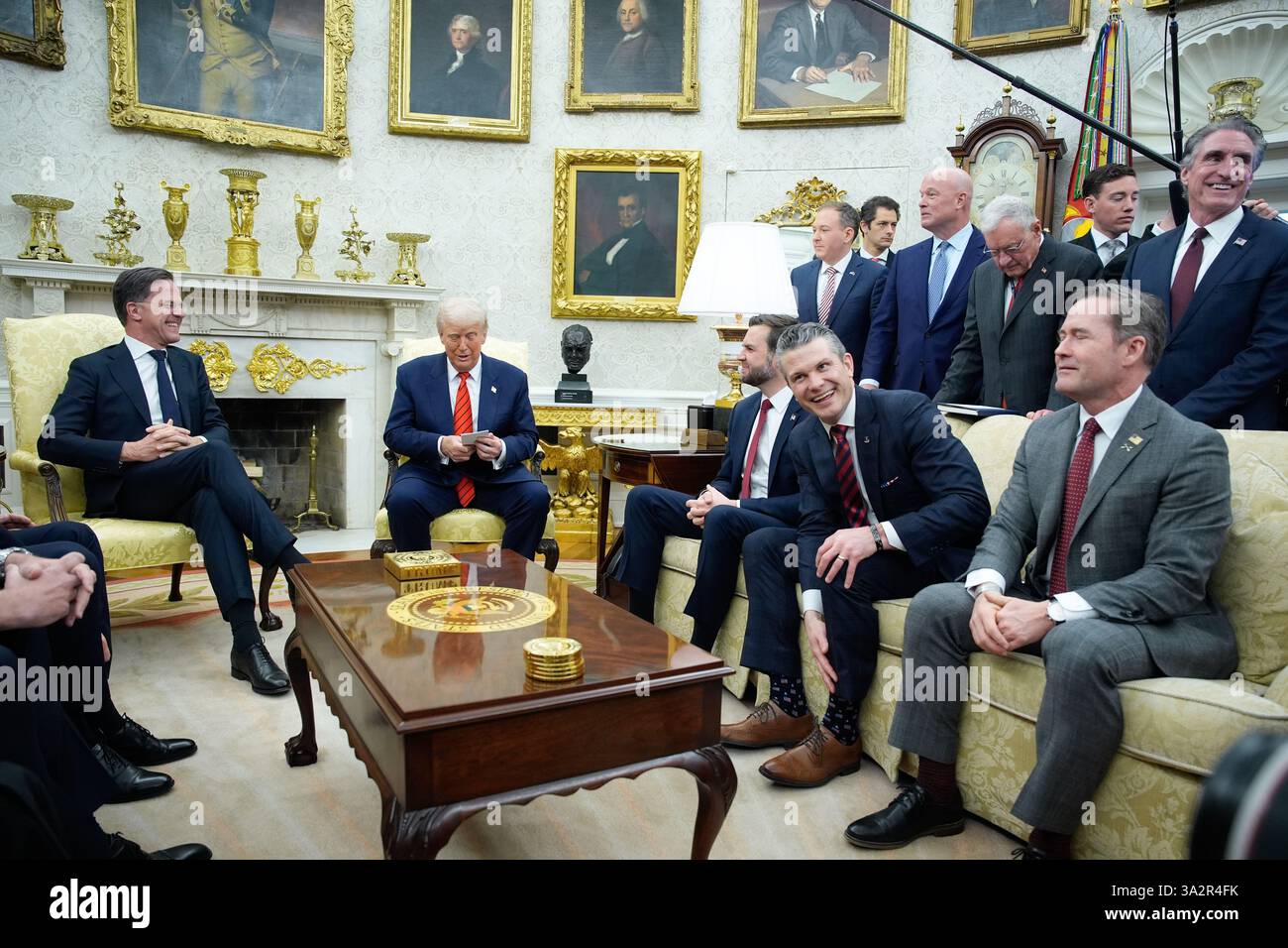 United States President Donald Trump meets with Mark Rutte, Secretary ...