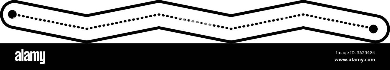 Tracing line dotted horizontal zig zag wavy element for kids worksheet ...