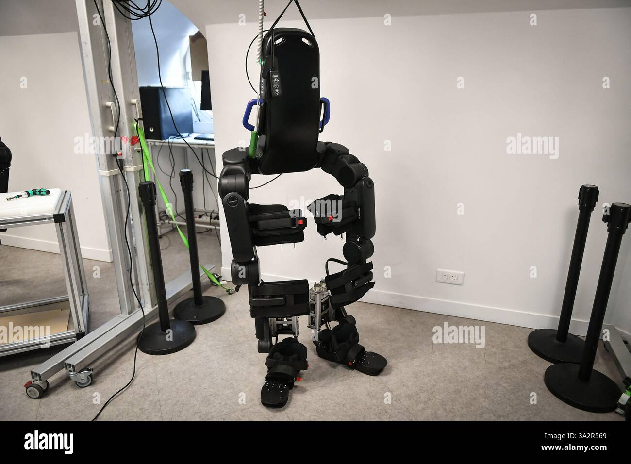 Paris, France. 13th Mar, 2025. This photograph shows an exoskeleton as ...