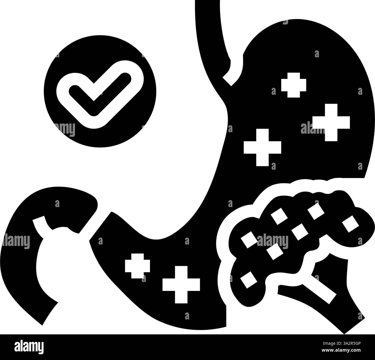 green leafy vegetable diarrhea glyph icon vector illustration Stock ...