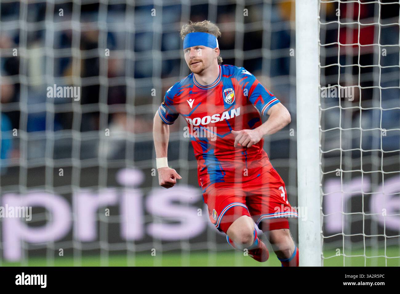 Rome, Italy. 13th Mar, 2025. Pavel Sulc of FC Viktoria Plzen celebrates ...