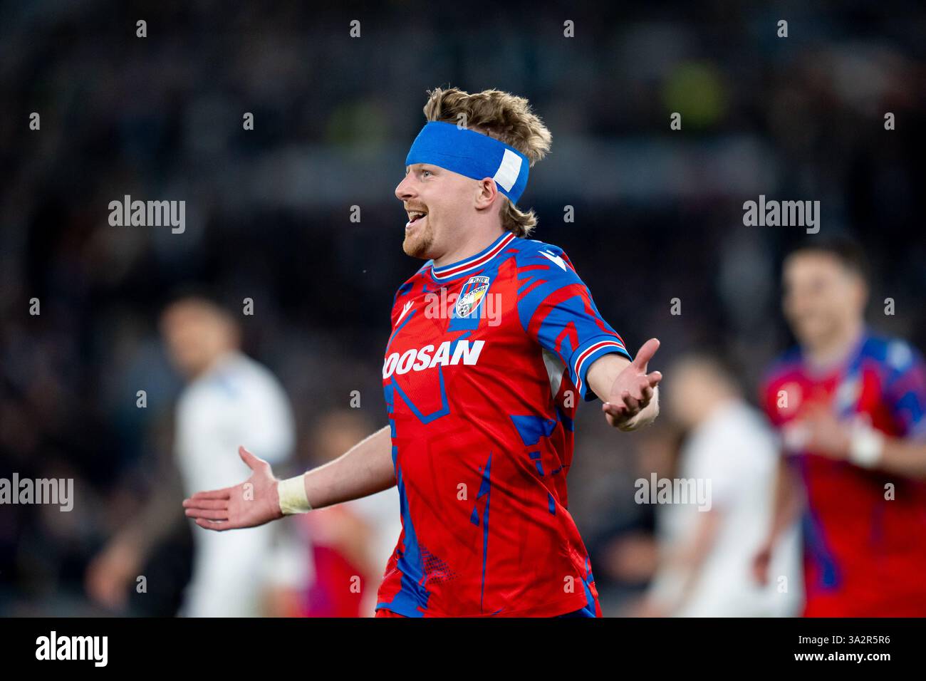 Rome, Italy. 13th Mar, 2025. Pavel Sulc of FC Viktoria Plzen celebrates ...