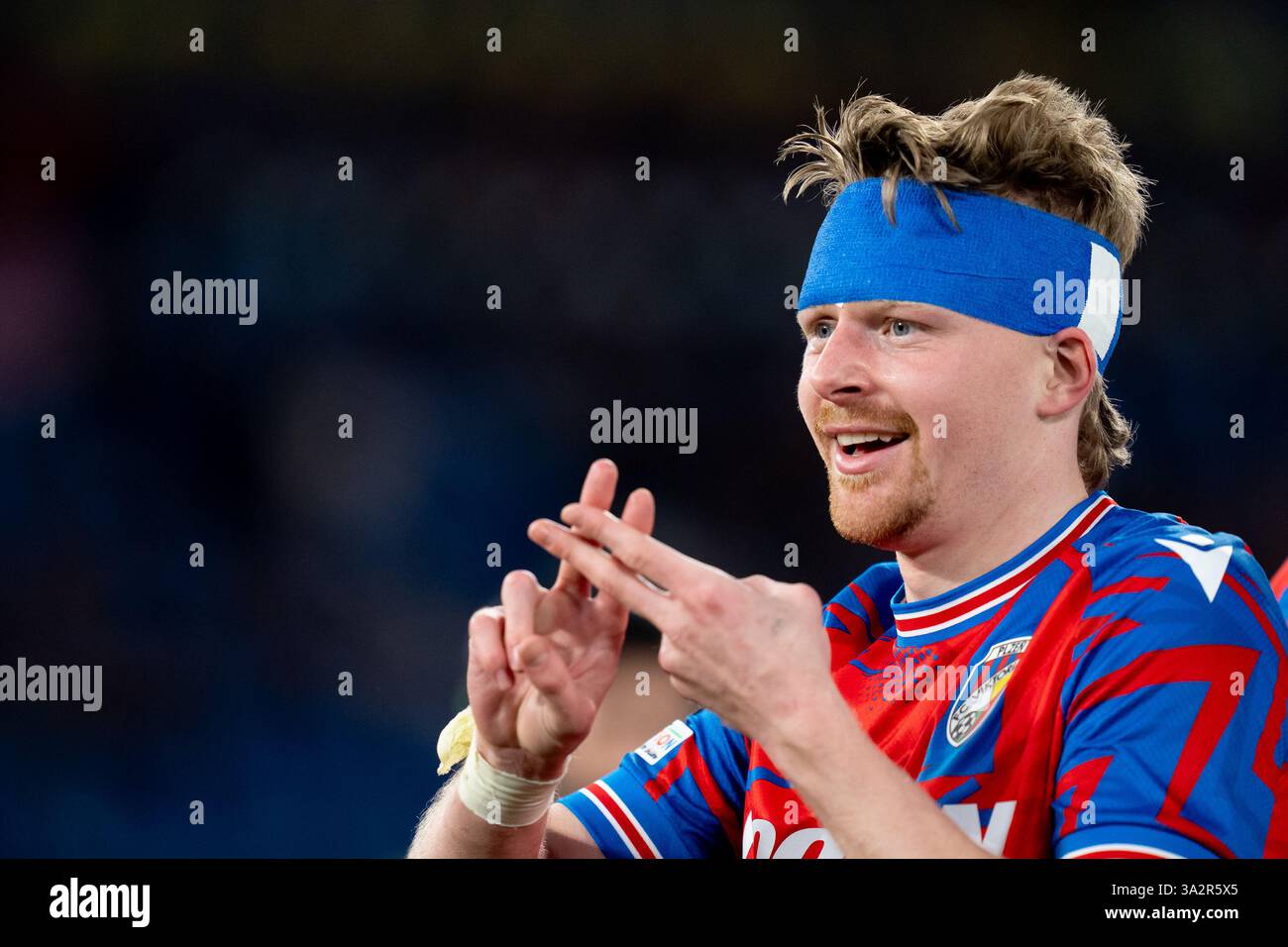 Rome, Italy. 13th Mar, 2025. Pavel Sulc of FC Viktoria Plzen celebrates ...