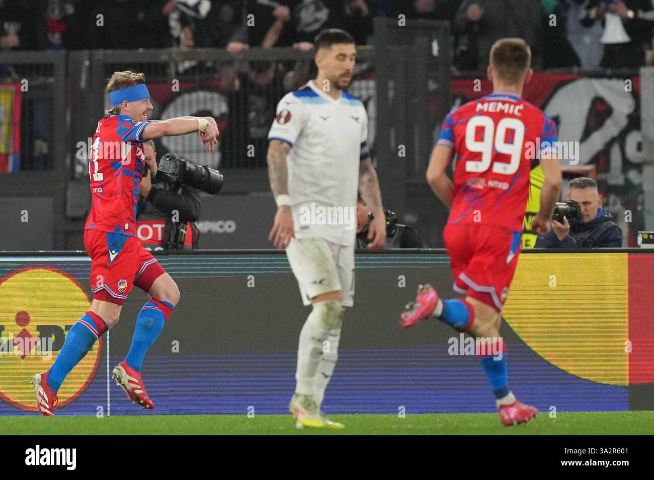 Plzen’s Pavel Sulc celebrate after scoring during the UEFA Europa ...