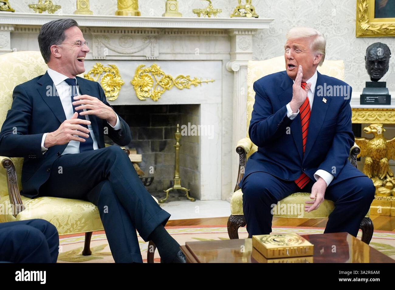 United States President Donald Trump meets with Mark Rutte, Secretary ...