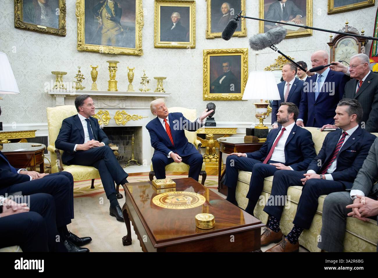 United States President Donald Trump meets with Mark Rutte, Secretary ...