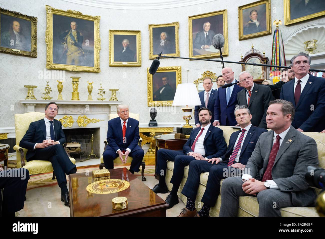 United States President Donald Trump meets with Mark Rutte, Secretary ...