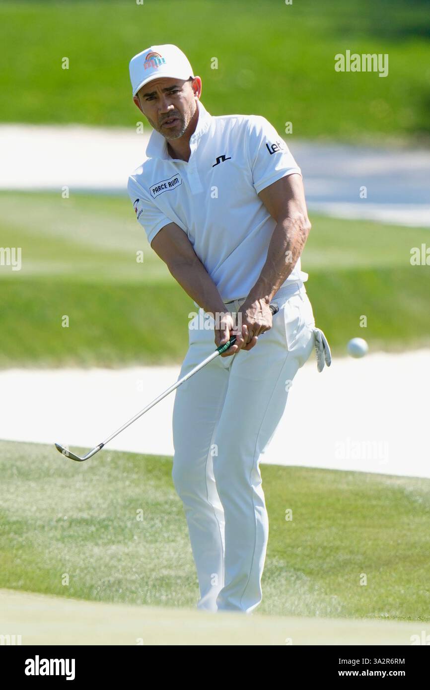 Camilo Villegas chips onto the 15th green during the first round of The ...