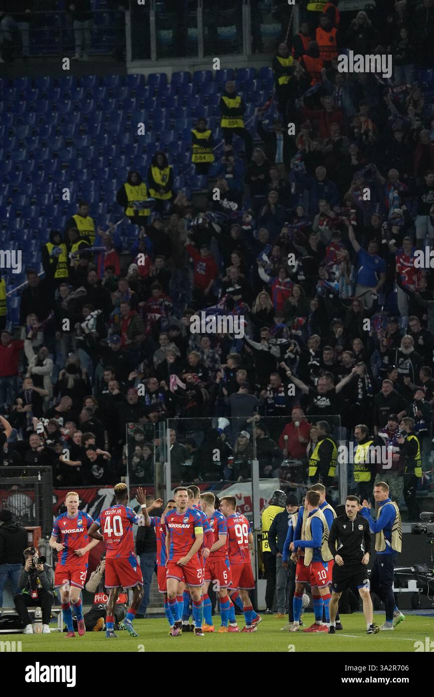 Rome, Italy. 13th Mar, 2025. Pavel Sulc celebrates after goal during ...