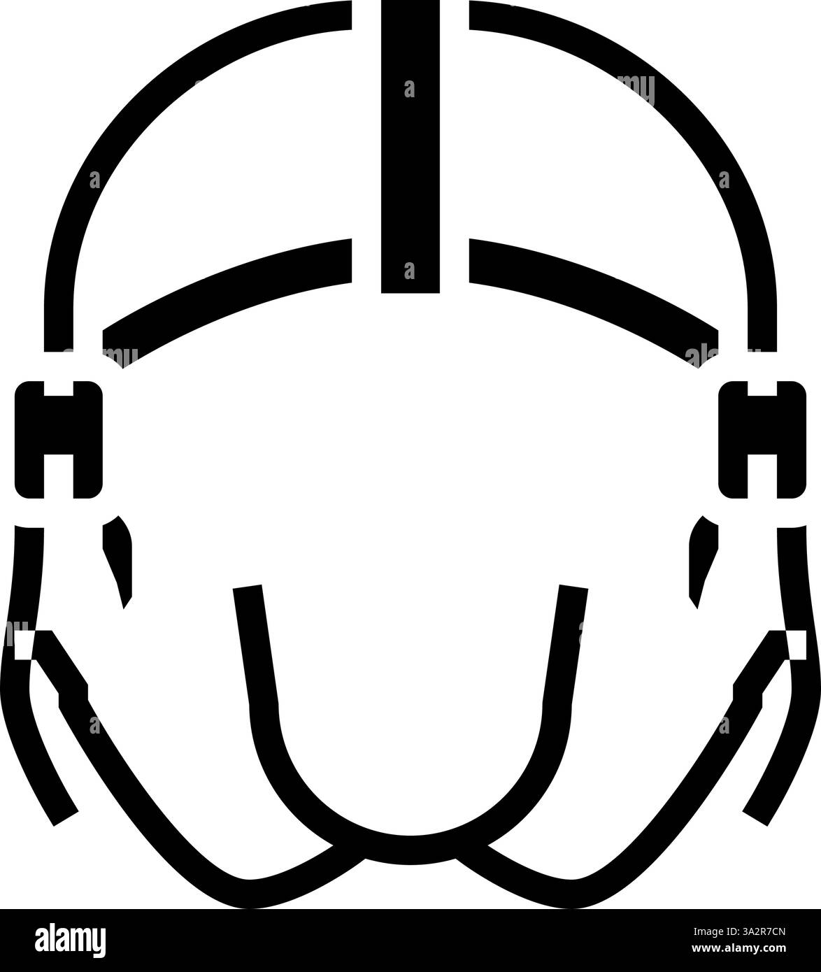 orthodontic headgear orthodontist glyph icon vector illustration Stock ...