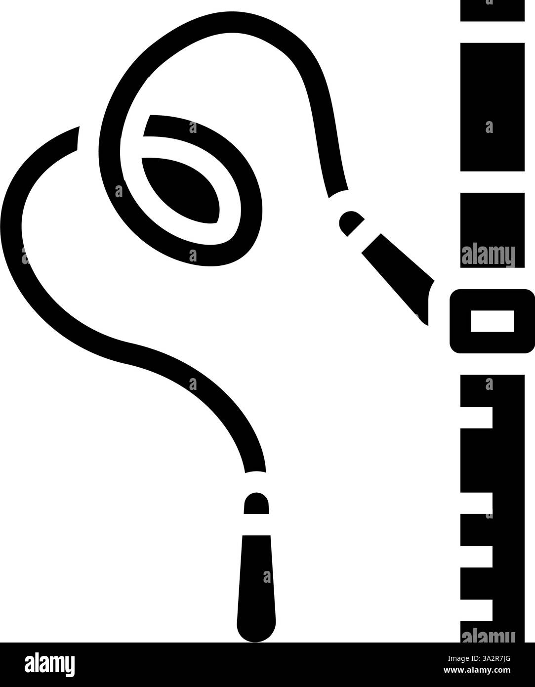 paddle leash water trip tourism glyph icon vector illustration Stock ...