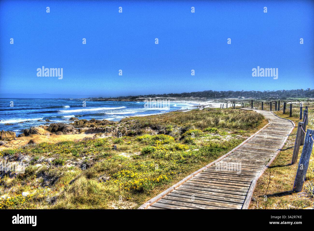 Beach Boardwalk The Links at Spanish Bay Pebble Beach California Stock ...
