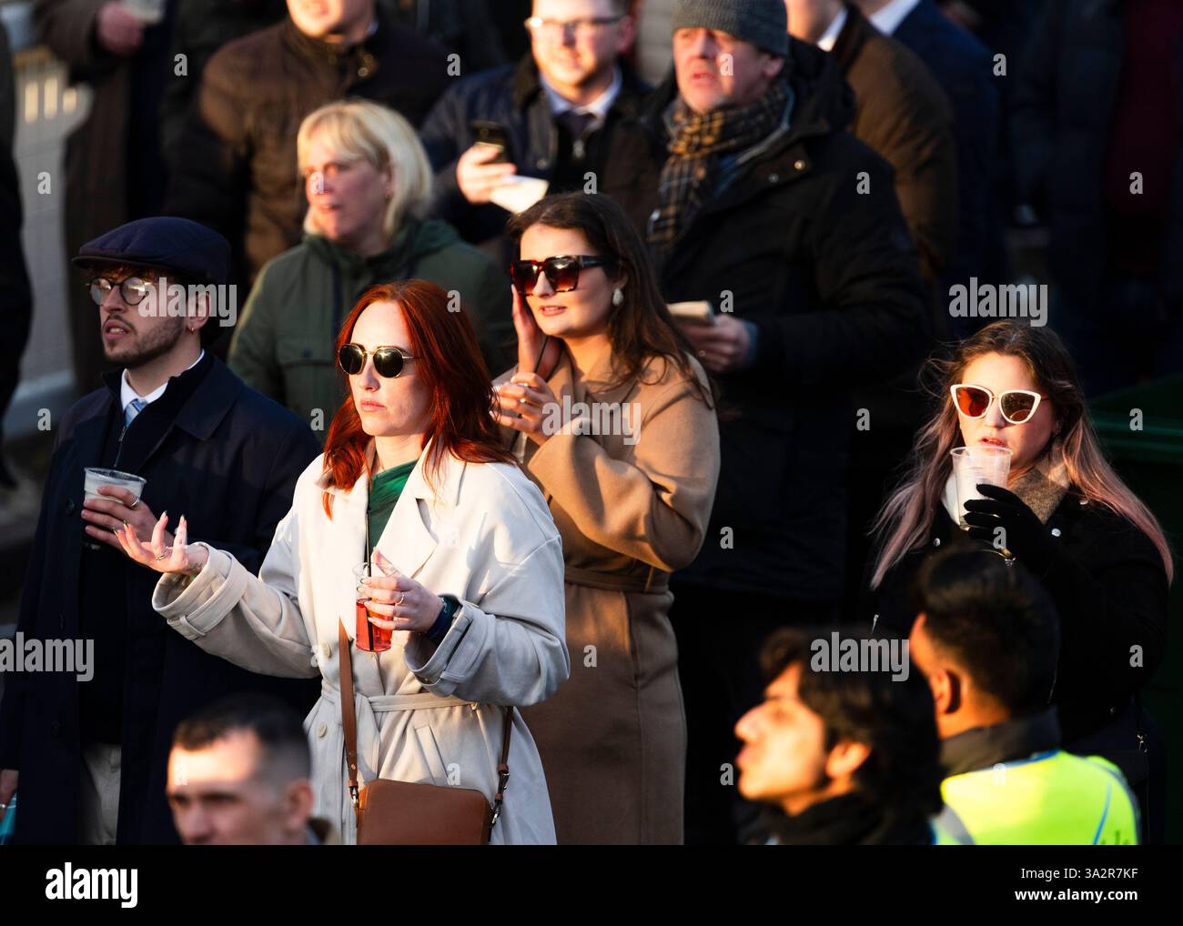 Cheltenham, England. March 13, 2025: General views of spectators ...
