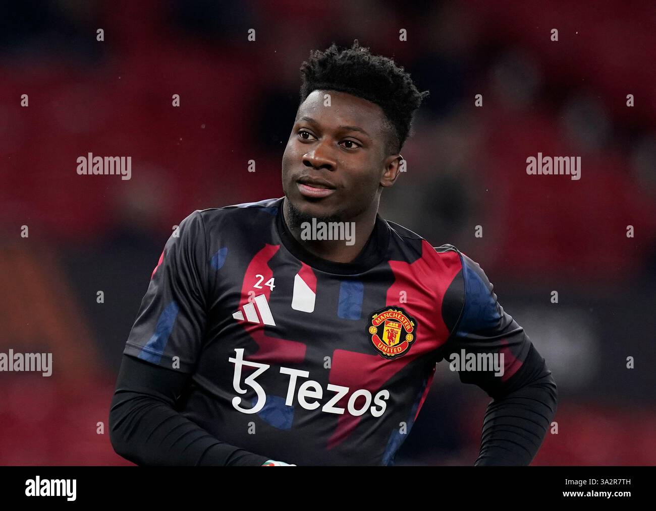 Manchester, England, 13th March 2025. Andre Onana of Manchester United ...