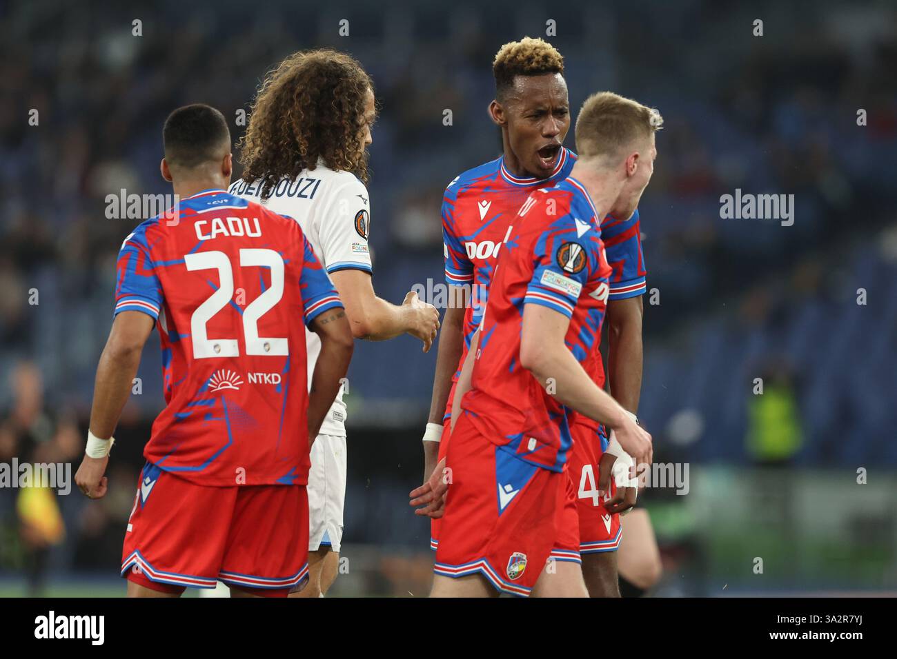 Rome, Italy 13.03.2025: Sampson Dweh of Viktoria, Lukas Kalcah of ...