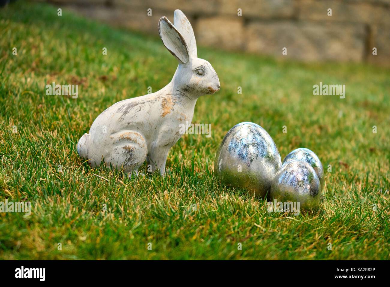 Munich, Bavaria, Germany - March 12, 2025: An Easter decoration with a ...