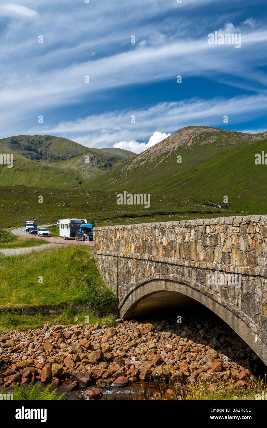 Caravan touring on A87, Isle of Skye, Scotland Stock Photo - Alamy