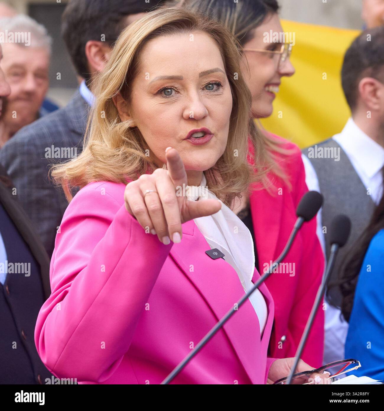 Bucharest, Romania. 13th Mar, 2025: Elena Lasconi, president of the ...