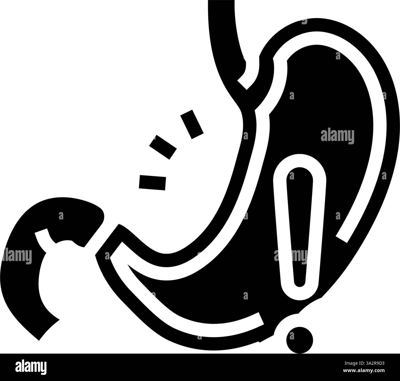 stomach pain cramping glyph icon vector illustration Stock Vector Image ...