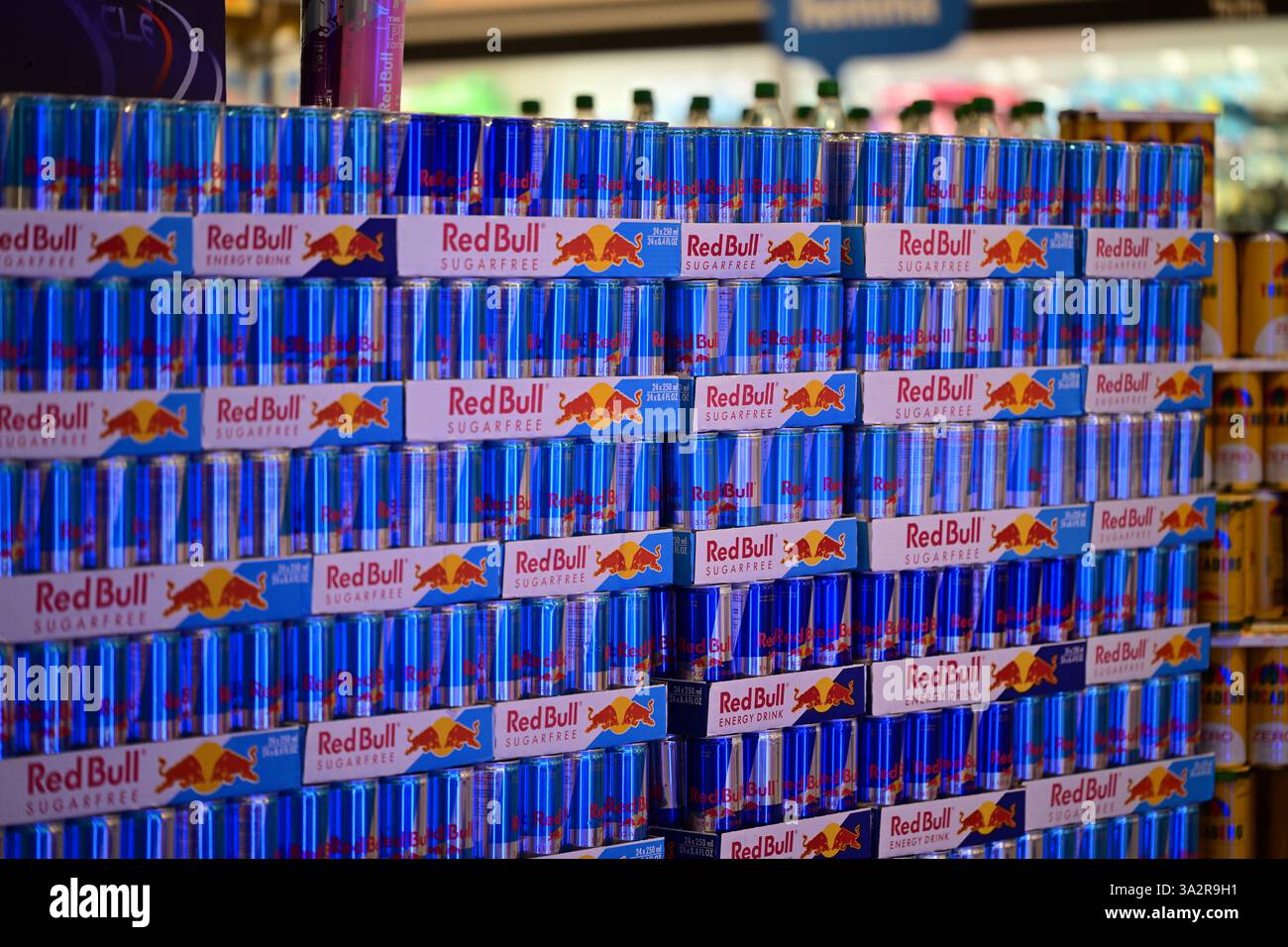 Kristianstad, Skåne, Sweden. March 13 2025. Inside the grocery store ...