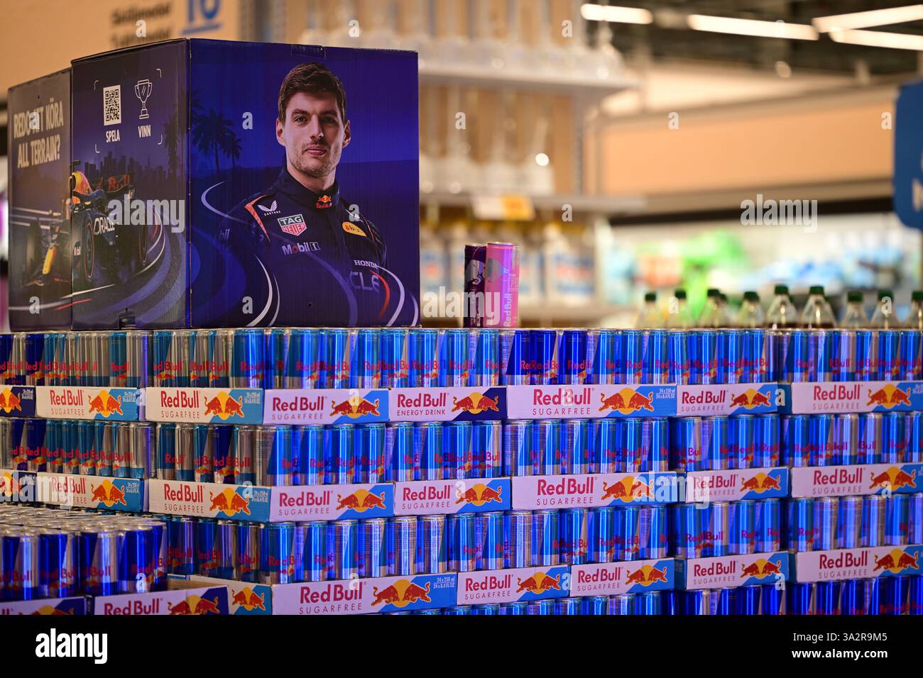Kristianstad, Skåne, Sweden. March 13 2025. Inside the grocery store ...