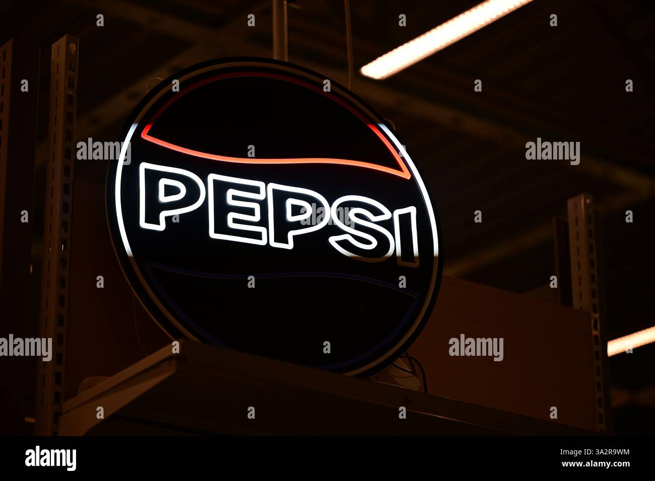 Kristianstad, Skåne, Sweden. March 13 2025. Inside the grocery store ...