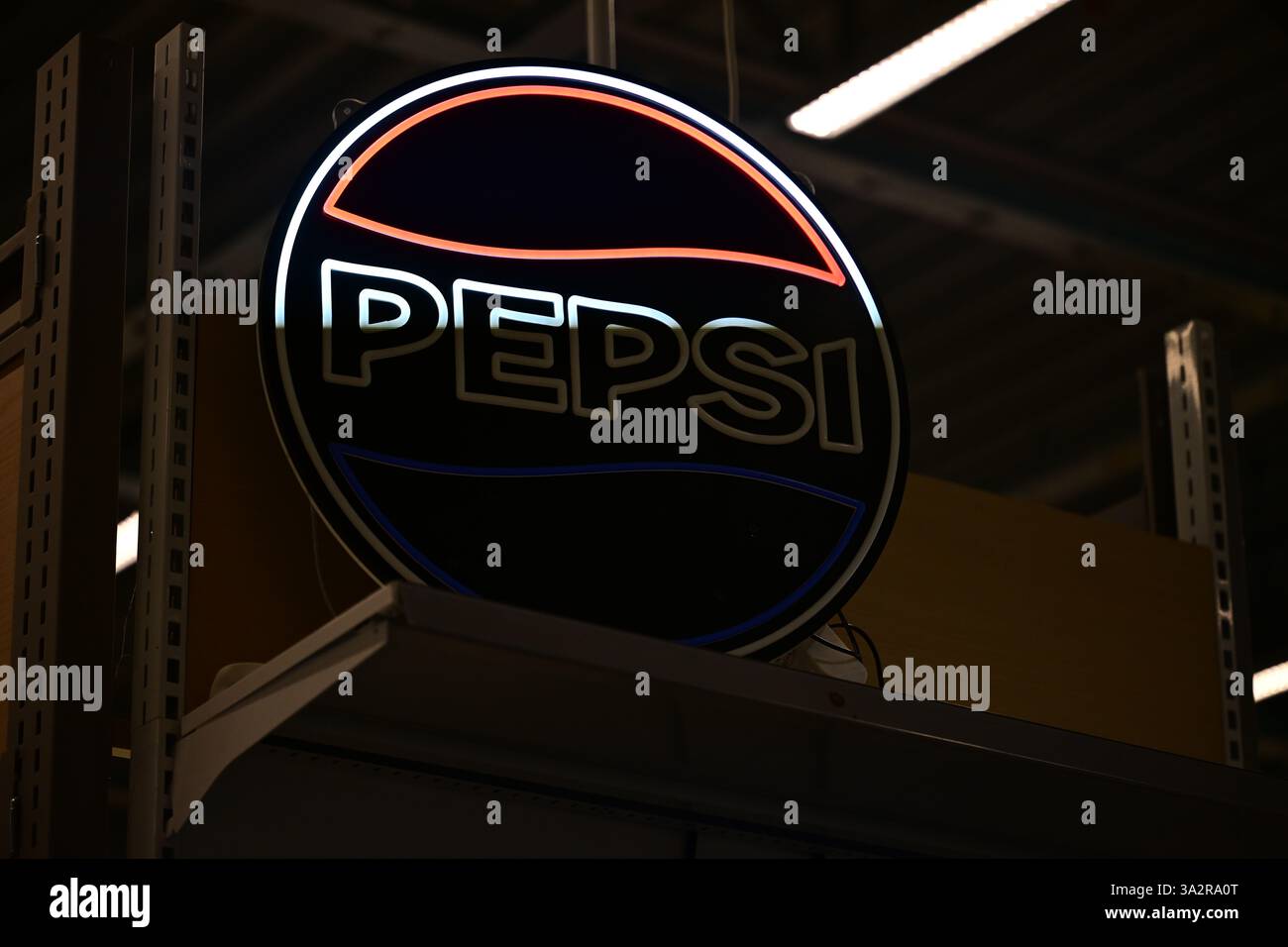 Kristianstad, Skåne, Sweden. March 13 2025. Inside the grocery store ...