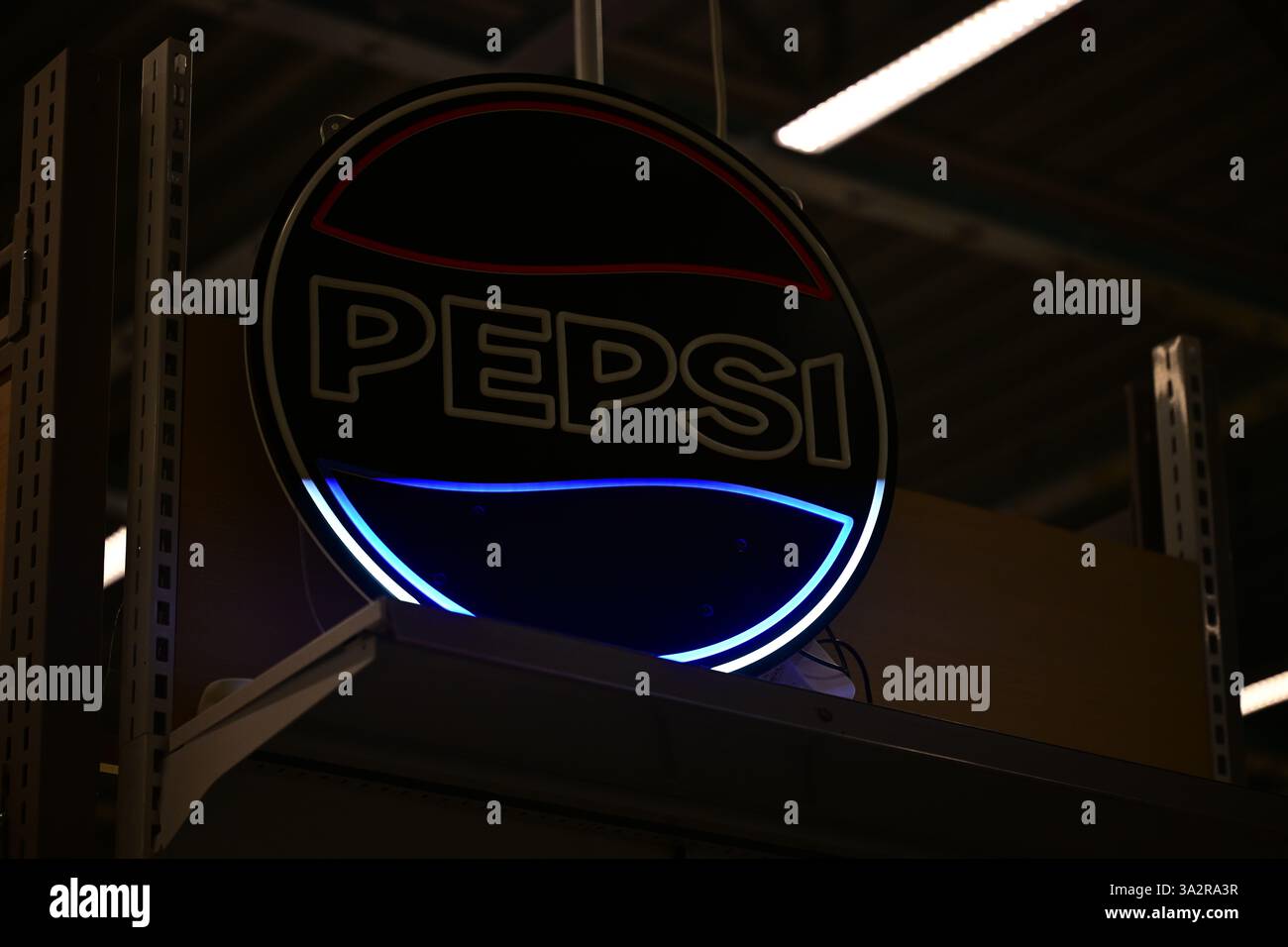 Kristianstad, Skåne, Sweden. March 13 2025. Inside the grocery store ...