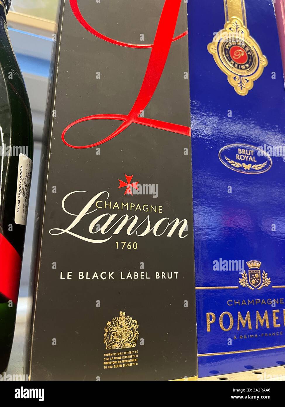 Lanson champagne, black label brut, shopping, consumerism, supermarket ...