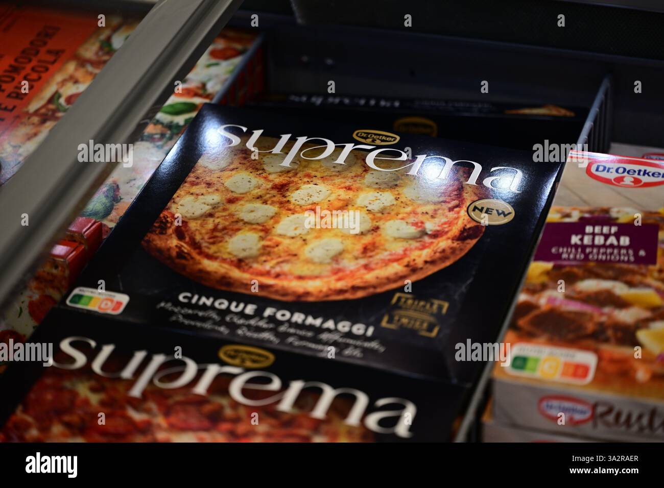 Kristianstad, Skåne, Sweden. March 13 2025. Inside the grocery store ...