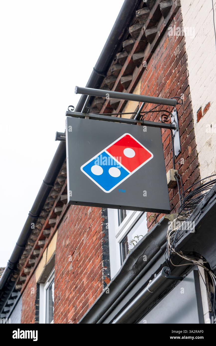 Domino's pizza logo sign Stock Photo - Alamy