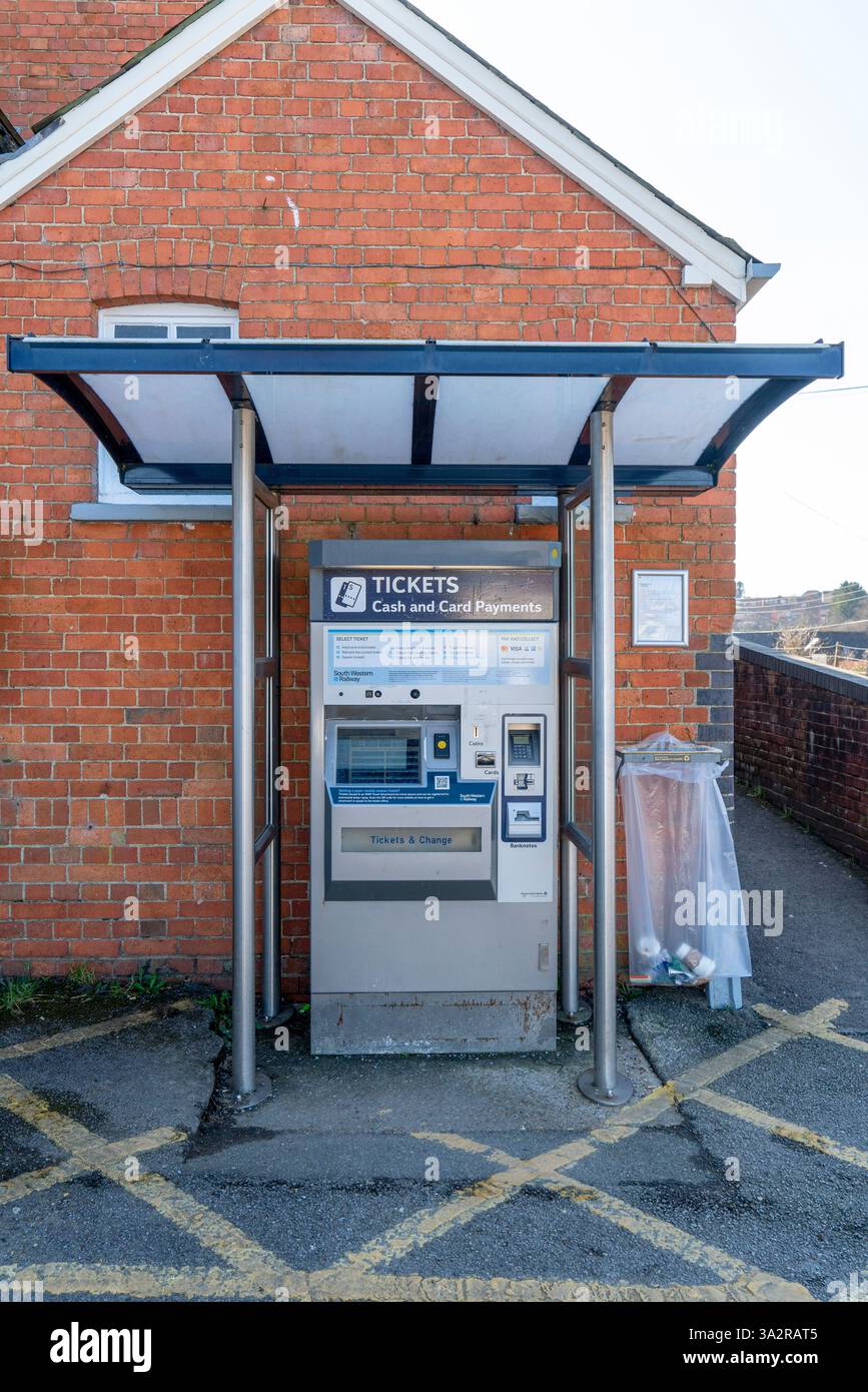 Railway ticket dispensing machine Stock Photo - Alamy