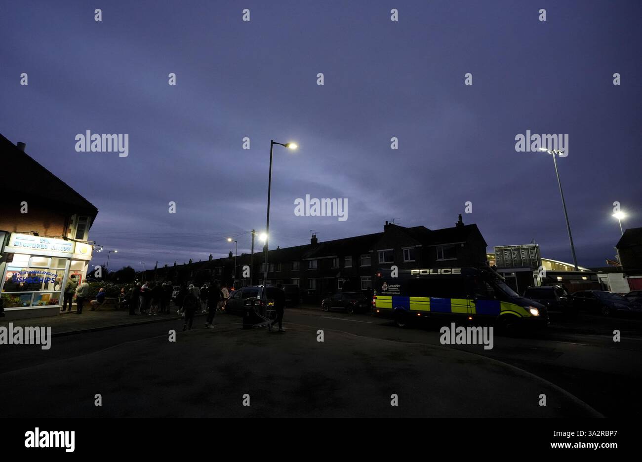 Fans outside The Highbury Chippy near the ground before the Sky Bet ...