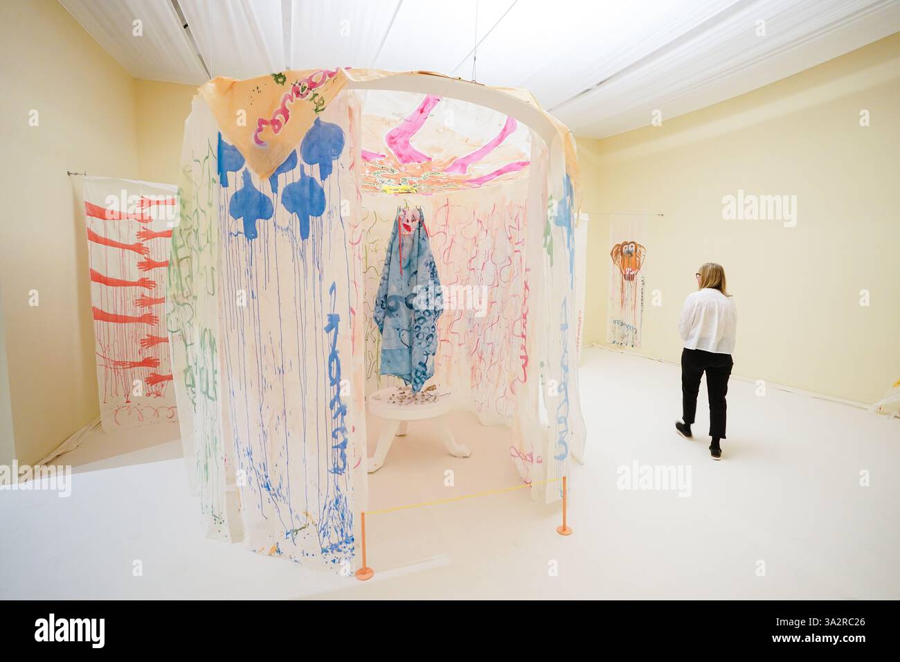 Work by nominated artist Delaine Le Bas during the press view for the ...