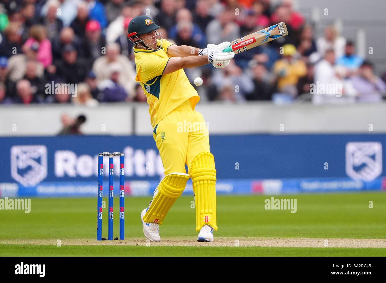 Australia's Mitchell Marsh batting during the third one day ...