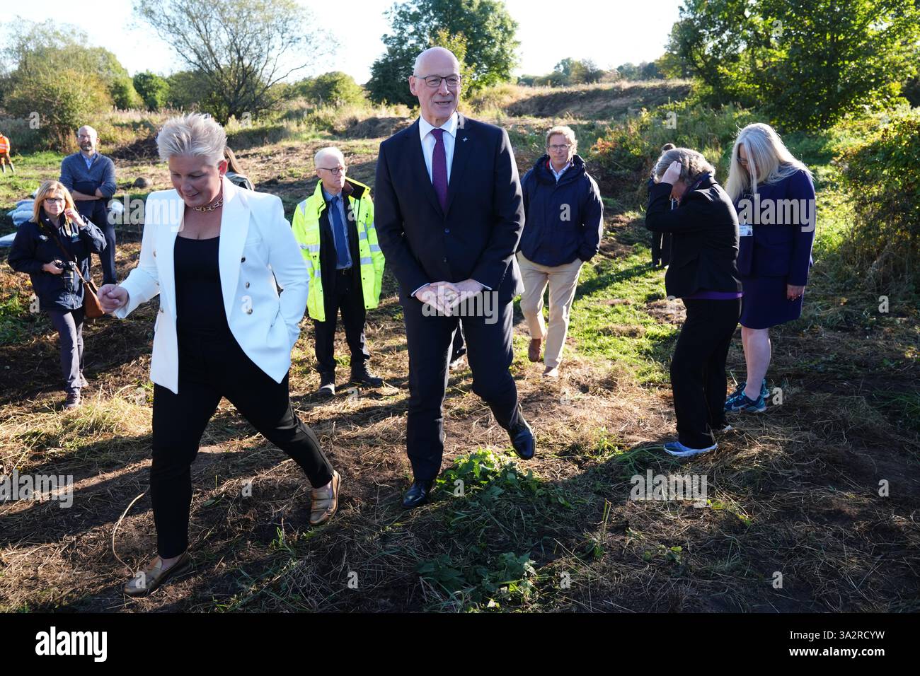 Scottish First Minister John Swinney alongside SEPA Chief Executive ...