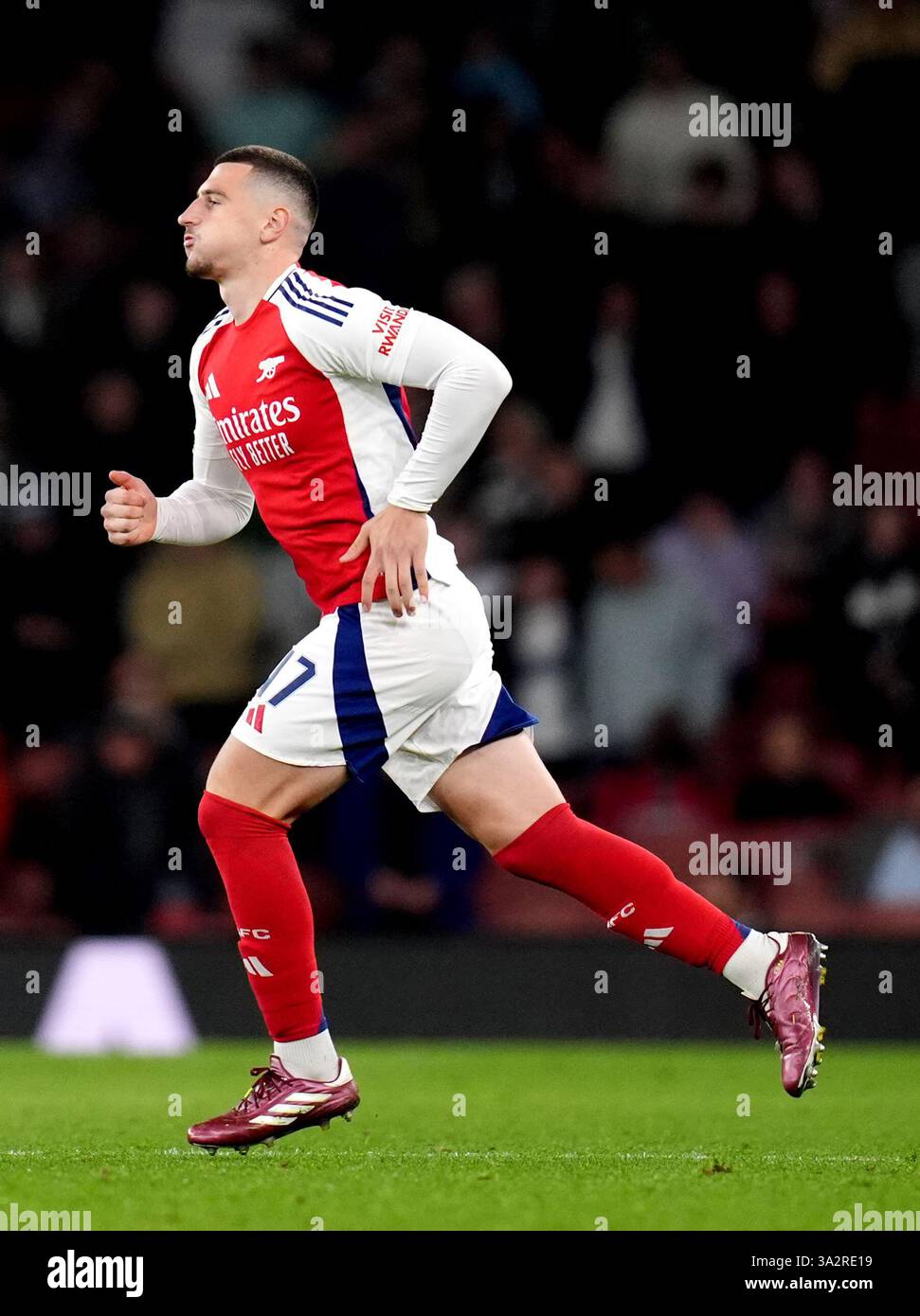 Arsenal’s Maldini Kacurri during the Carabao Cup third round match at ...